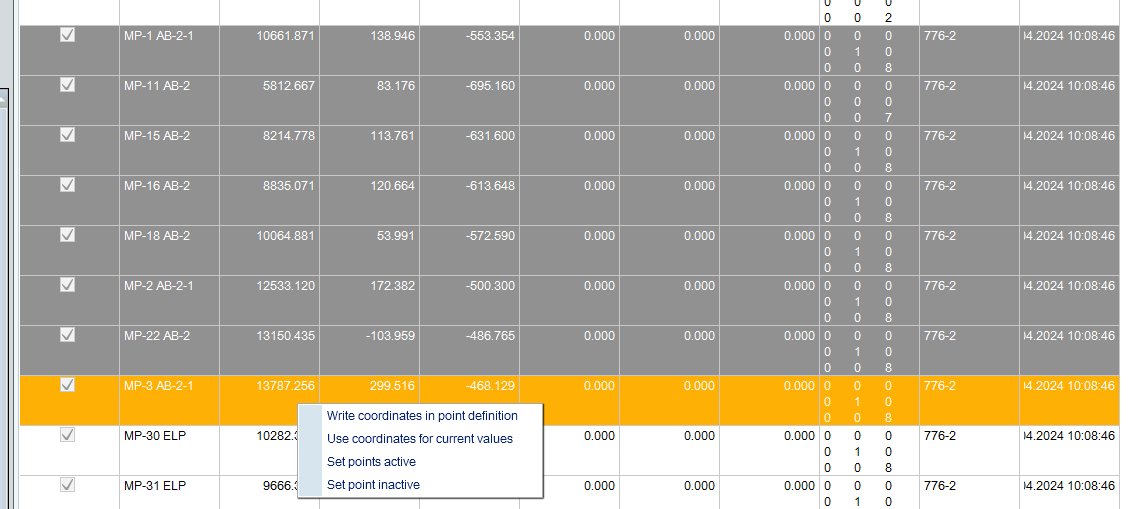 How to re-baseline AMTS data back to zero in Delta Watch